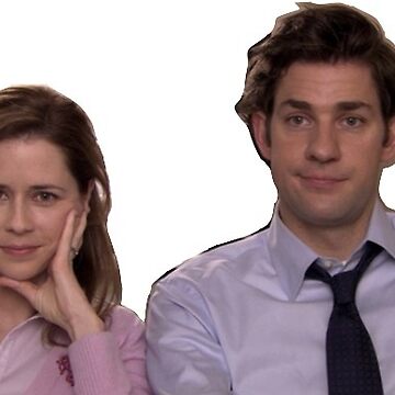 "jim and pam" Sticker for Sale by swampyak | Redbubble