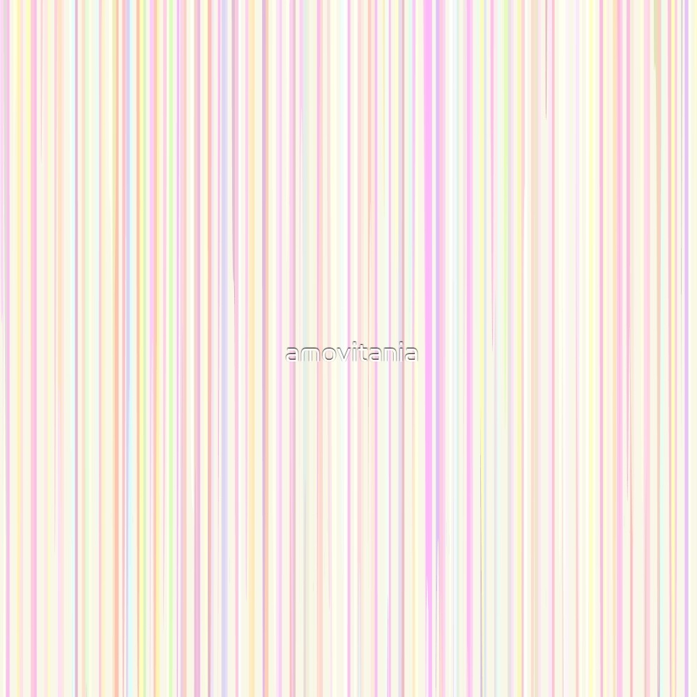 "Pastel Line Pattern in Rainbow Colors on White Background" by ...