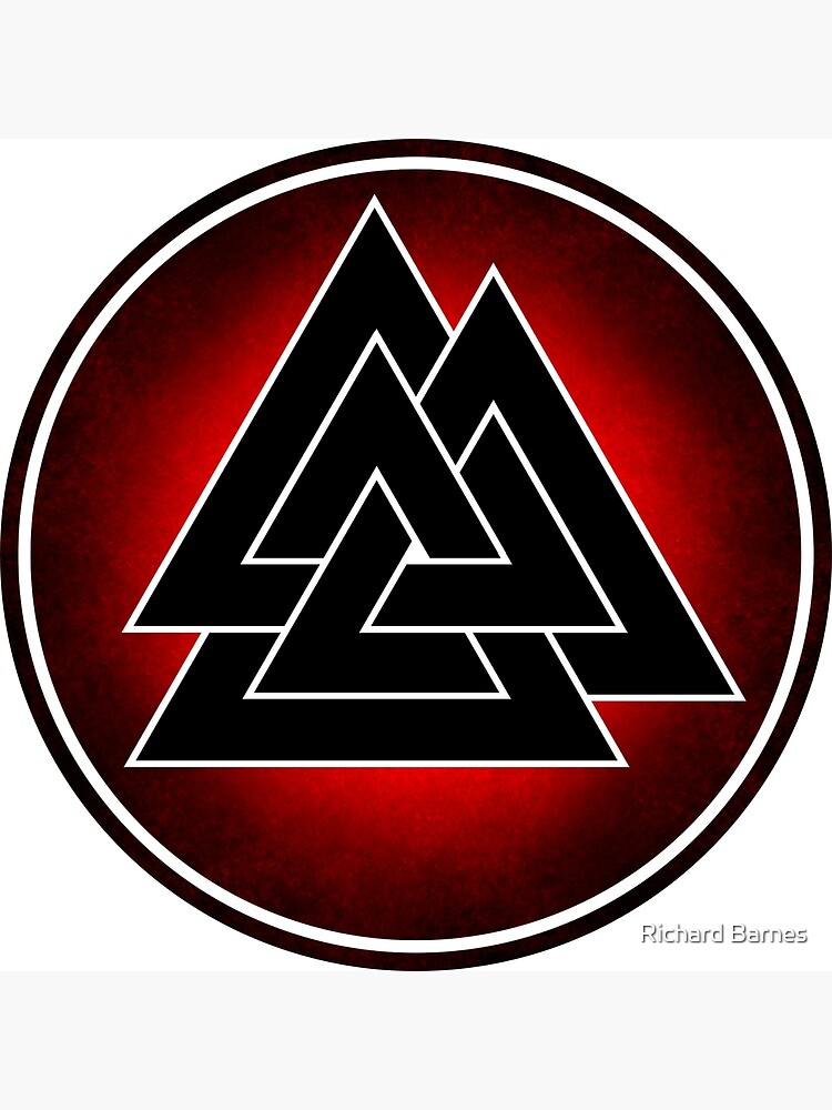 "Norse Valknut - Red and Black" Art Print by NaumaddicArts | Redbubble