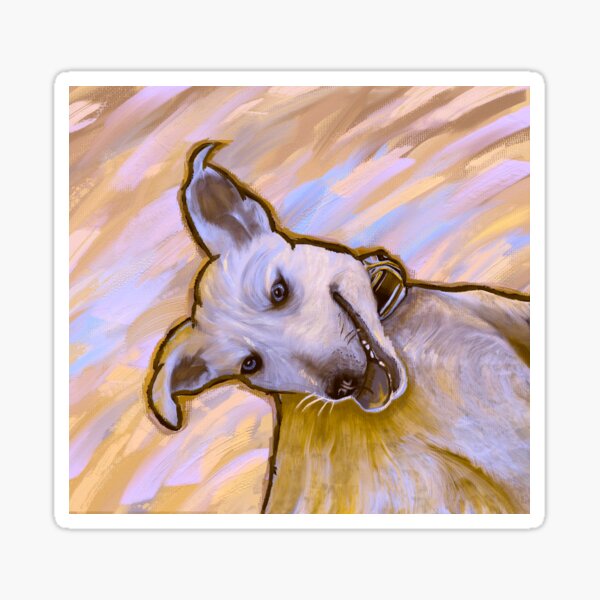 "Nakita Whippet Dog Painting" Sticker by sunnthreads | Redbubble