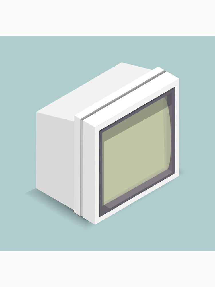 "Old Monitor Isolated" Sticker by ElectroStuffs | Redbubble