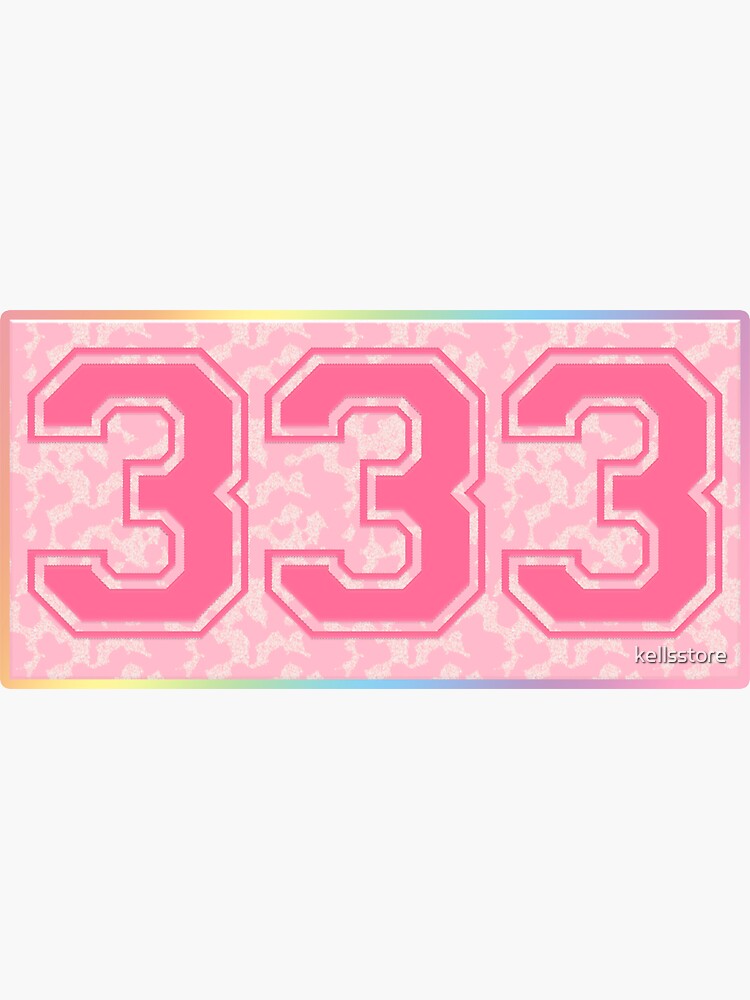 "333 angel number cow print" Sticker for Sale by kellsstore | Redbubble