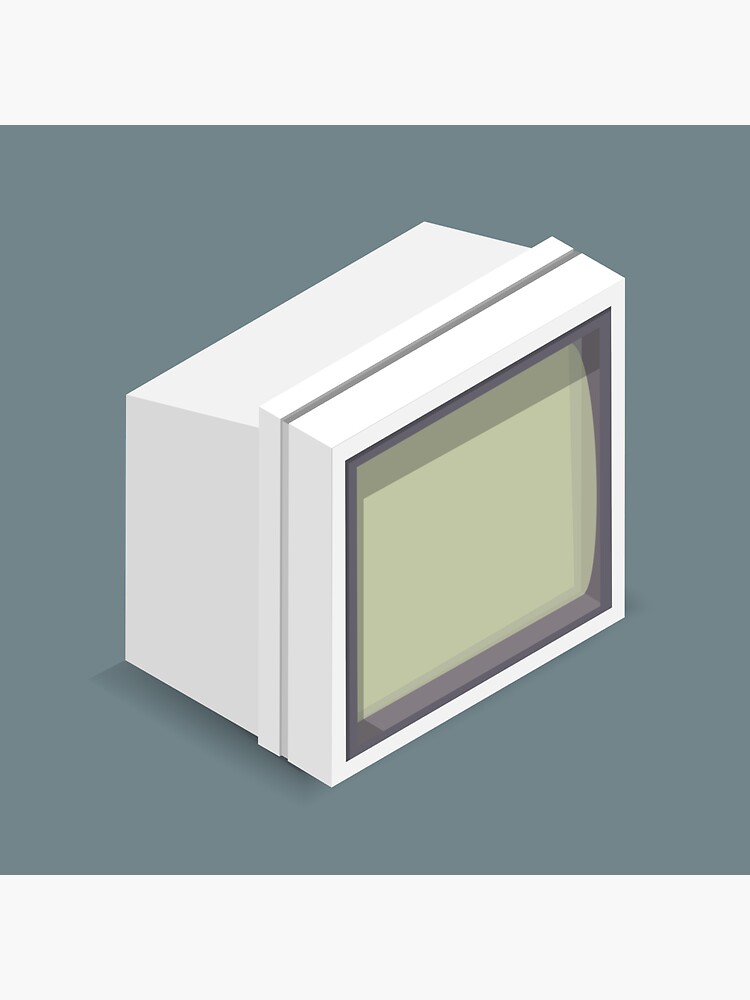 "Old Monitor Isolated" Sticker by ElectroStuffs | Redbubble