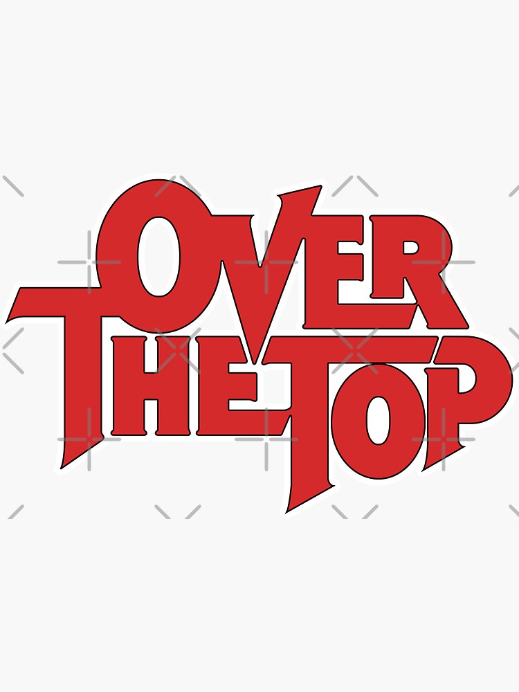 "Over The Top - Red" Sticker for Sale by drastudio | Redbubble
