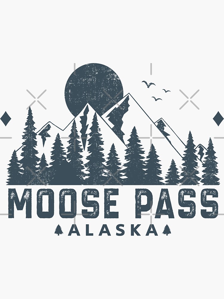 "Moose Pass Alaska Mountain View" Sticker for Sale by Home-Spirit ...