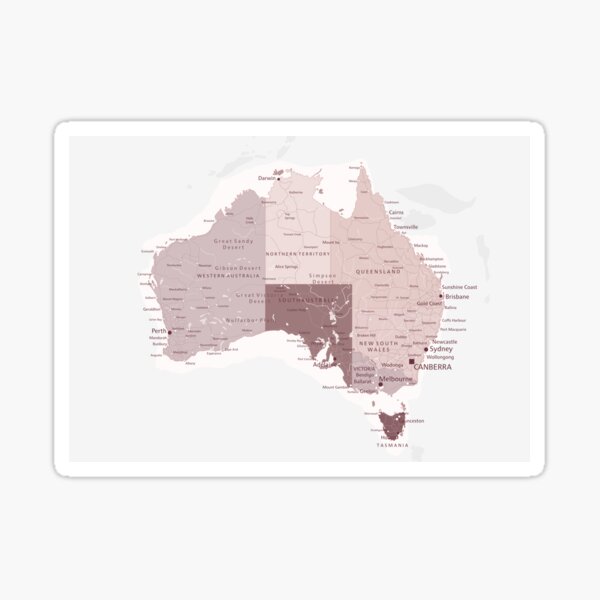 "Australia Map" Sticker for Sale by UrbanEpiphany | Redbubble