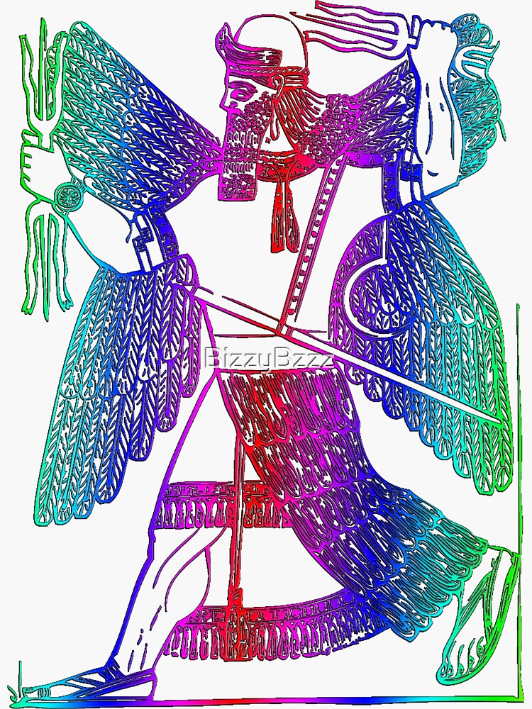 "Sumerian Colors" Sticker by BizzyBzzz | Redbubble