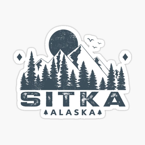 "Sitka Alaska Mountain View" Sticker for Sale by Home-Spirit | Redbubble