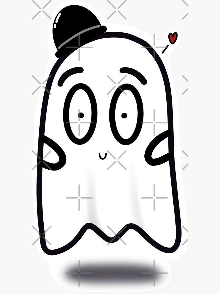 "Halloween | Little Ghost Friend Sticker" Sticker by IvyKwanDesigns ...