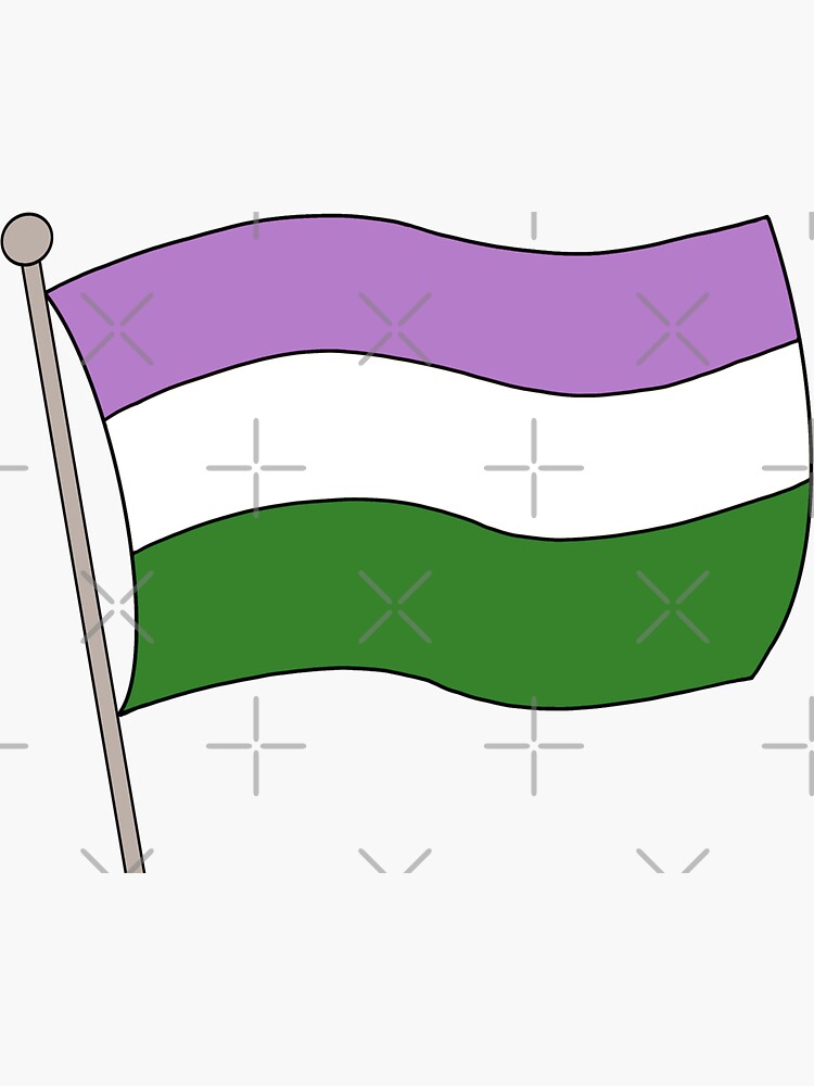 "Genderqueer Flag" Sticker for Sale by IvyKwanDesigns | Redbubble
