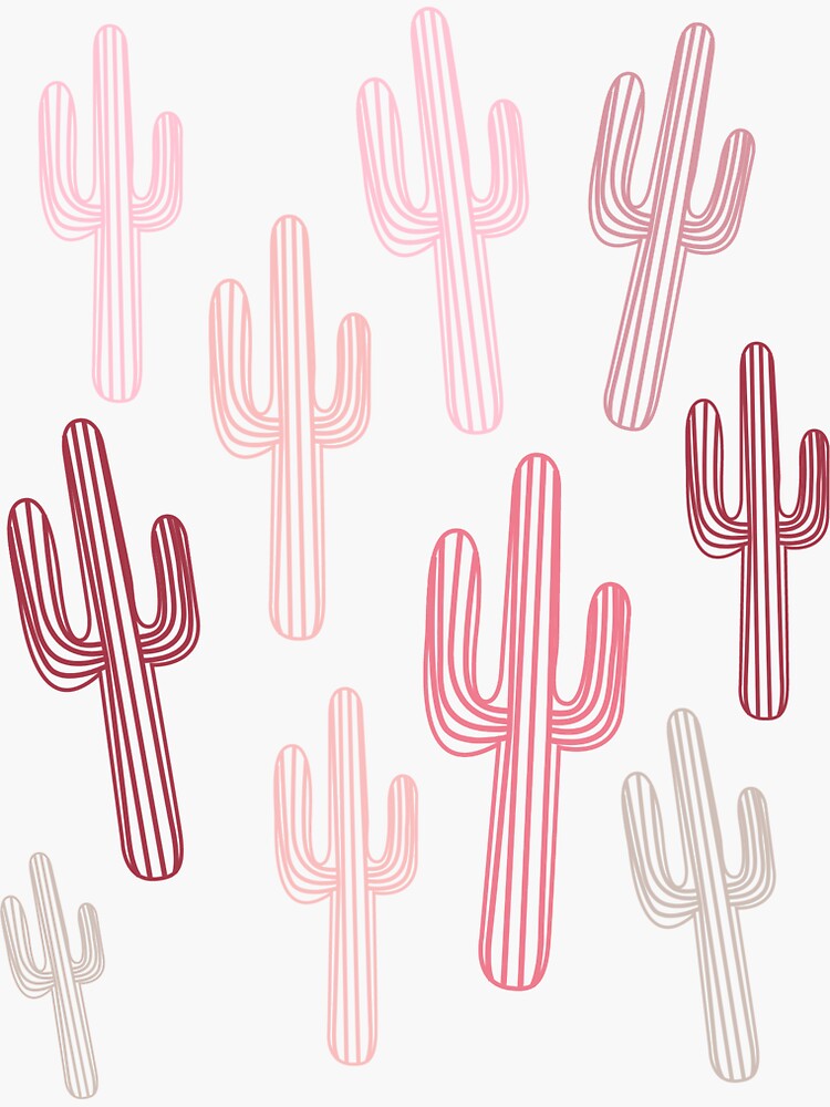 "pink Cacti Sticker Pack" Sticker for Sale by Danicooljl | Redbubble