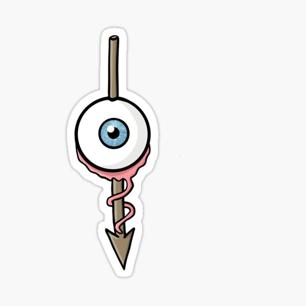 "neversoft eye cartoon" Sticker for Sale by NayWadeArt | Redbubble