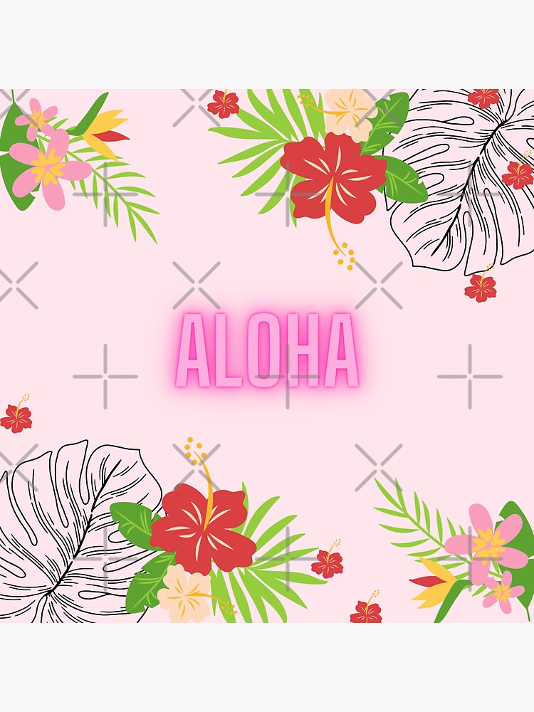 "Aloha Flower Patterns" Sticker for Sale by SimpleLee | Redbubble