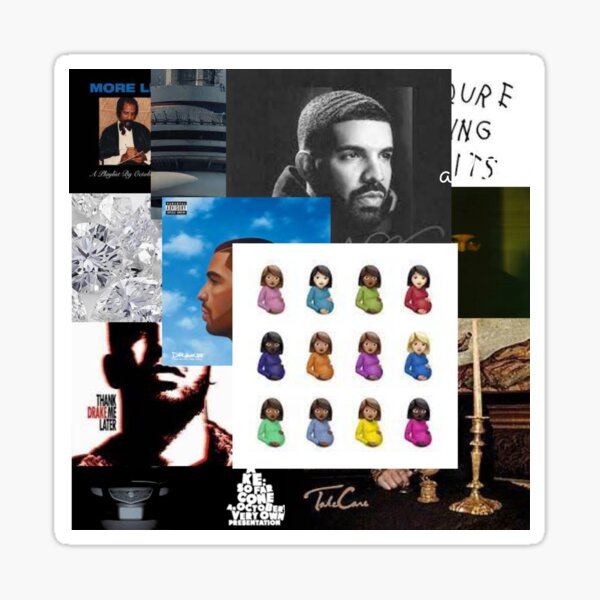 "Drake album discography graphic art" Sticker for Sale by Babanz ...
