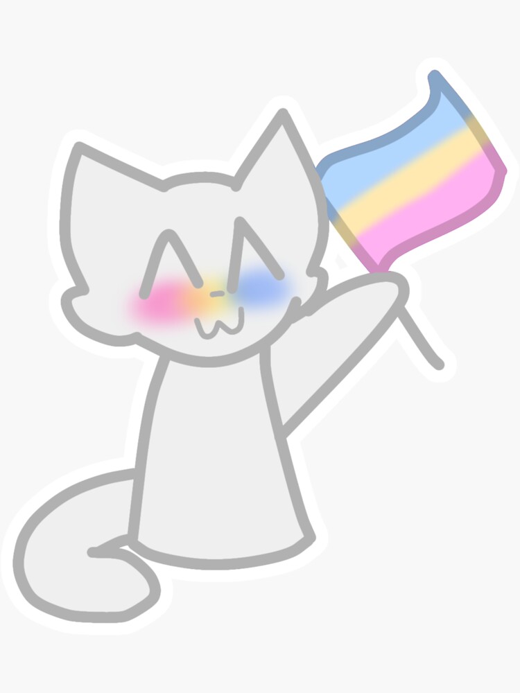 "Pan pride cat flag" Sticker for Sale by Cipherheart | Redbubble