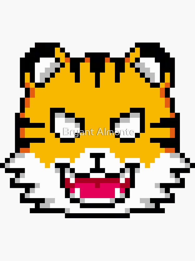 "Pixel Tiger" Sticker for Sale by Bryant Almonte | Redbubble
