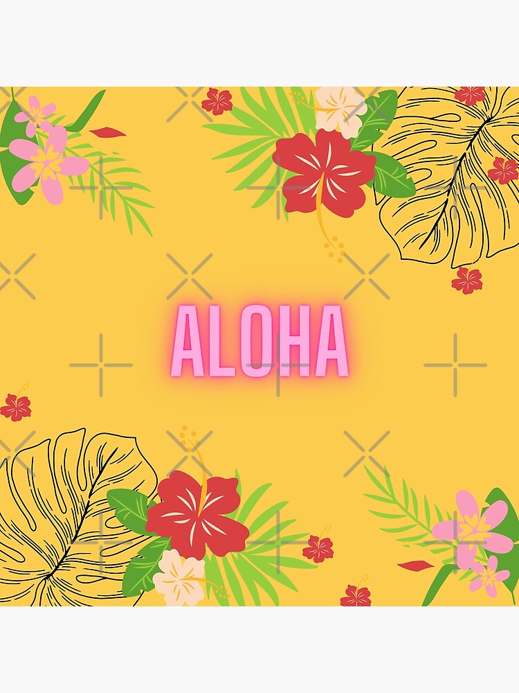 "Aloha Flower Patterns" Poster by SimpleLee | Redbubble