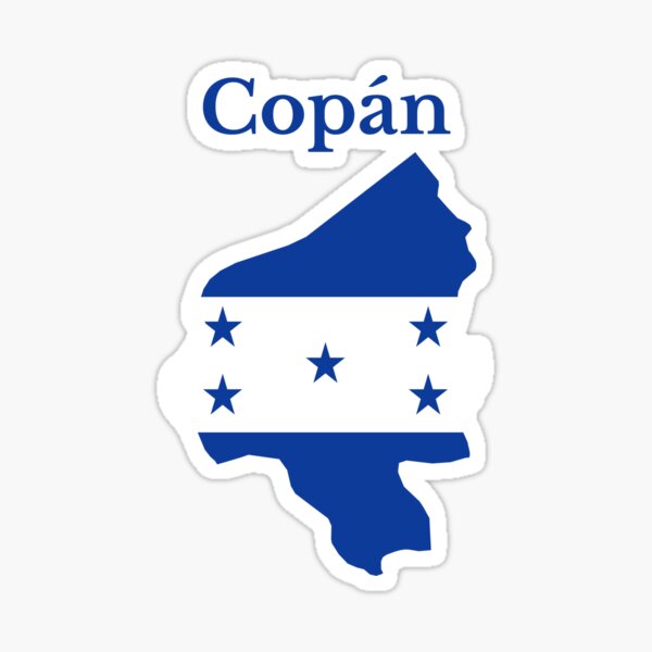 Pegatina «Diseño de Mapa del Departamento de Copán, Honduras.» de ...