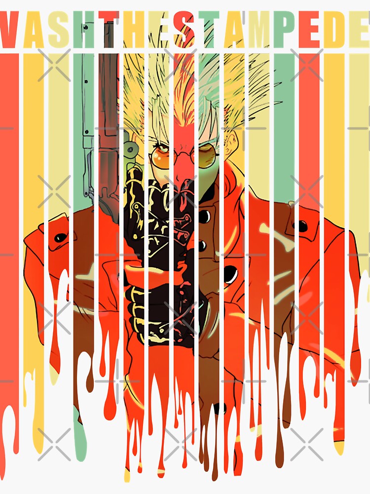 "Vash colorful " Sticker for Sale by MillsKarenDavis | Redbubble