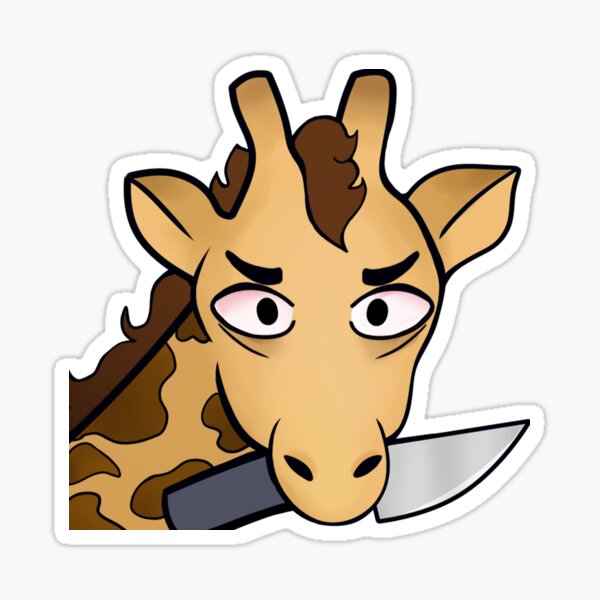 "Knife Geoffrey" Sticker by Artfulmelody | Redbubble