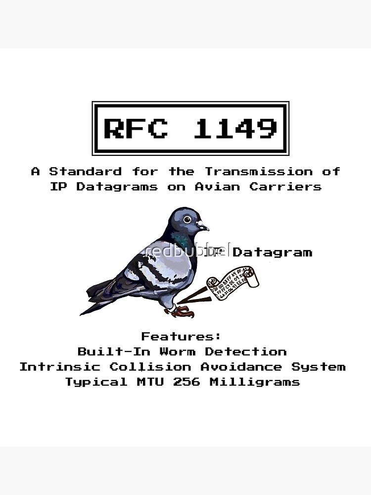 "RFC 1149" Poster for Sale by redbubbel | Redbubble