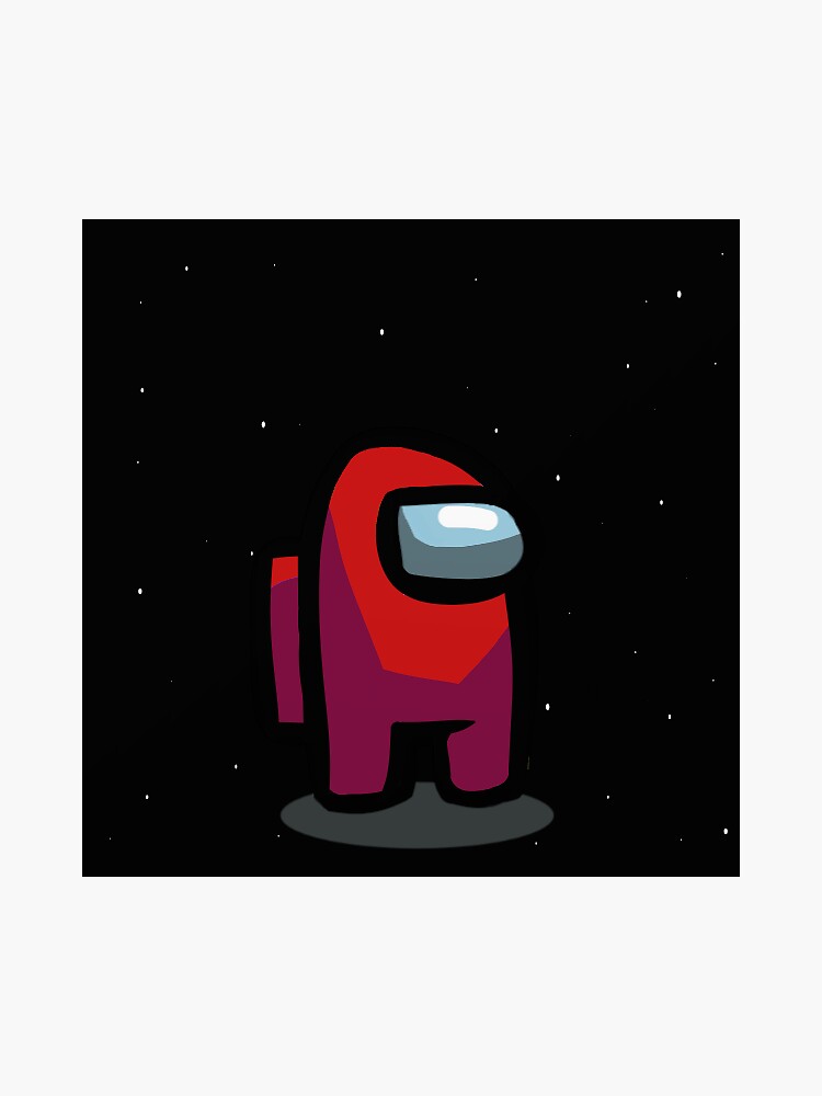 "Red Spaceman From Among us" Sticker by Drawing4U | Redbubble