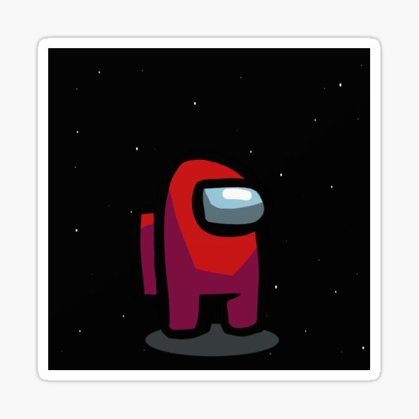 "Red Spaceman From Among us" Sticker by Drawing4U | Redbubble