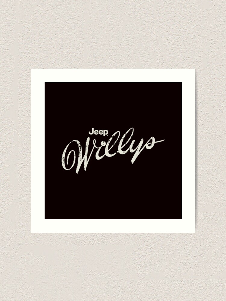 "Jeep Willys Script Logo" Art Print for Sale by oqoax | Redbubble