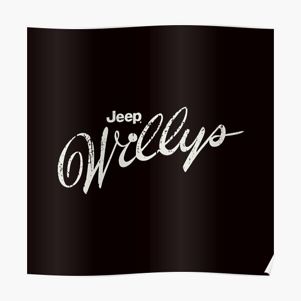 "Jeep Willys Script Logo" Poster for Sale by oqoax | Redbubble
