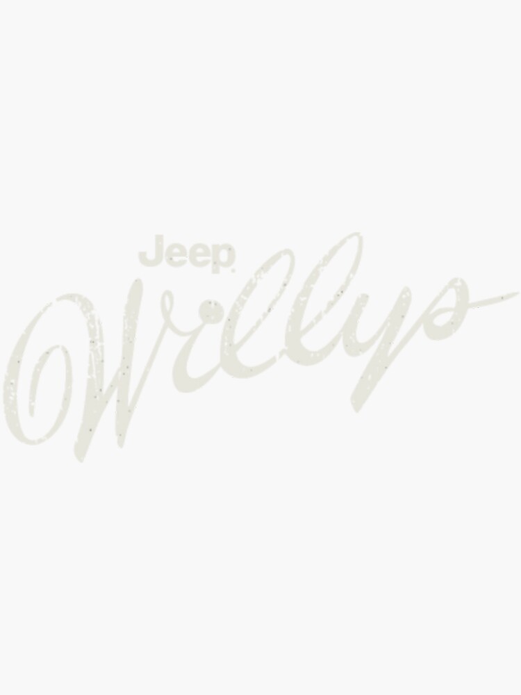 "Jeep Willys Script Logo" Sticker for Sale by oqoax | Redbubble
