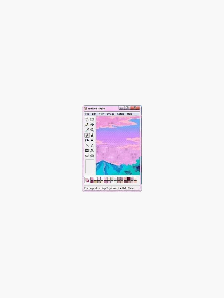 "Macintosh / Windows XP Vaporwave Microsoft Paint Retro " Sticker by ...