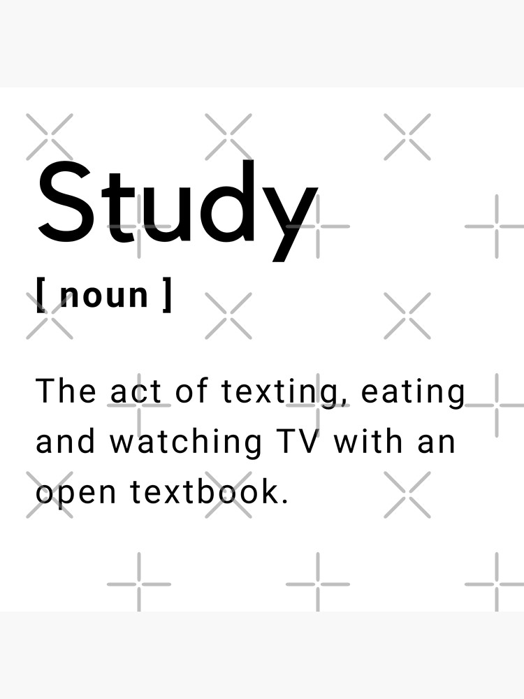 "Study definition" Poster for Sale by Amine-Creation | Redbubble