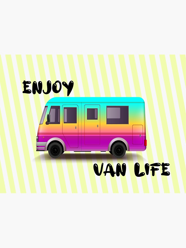 "Enjoy Van Life, Van Life, Camper Van" Sticker for Sale by ...