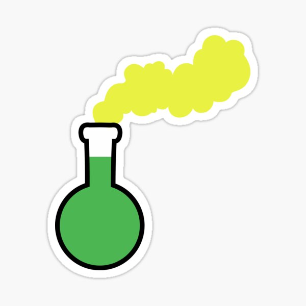 "Vivid Neon Laboratory Flask" Sticker by XOOXOO | Redbubble