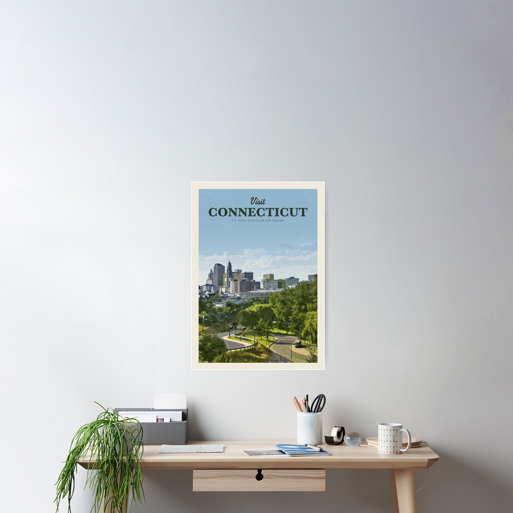 "Visit Connecticut" Poster for Sale by CallumGardiner | Redbubble