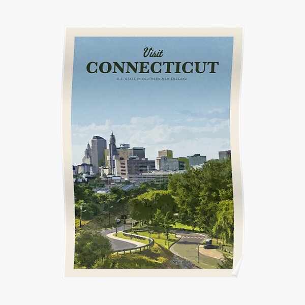 "Visit Connecticut" Poster for Sale by CallumGardiner | Redbubble