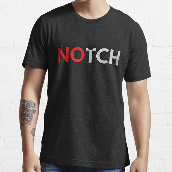 "NOTCH - NO NOTCH // Anti Einkerbung Statement // Text Design" T-Shirt ...