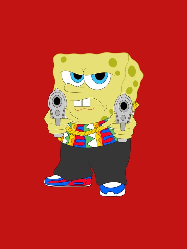"Gangster Spongebob meme 90s Thug Cartoon Drip meme " iPhone Case for ...
