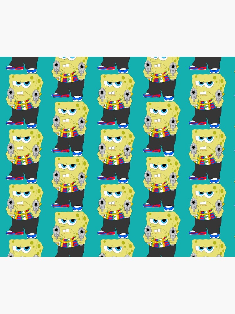 "Gangster Spongebob meme 90s Thug Cartoon Drip meme " Throw Blanket for ...