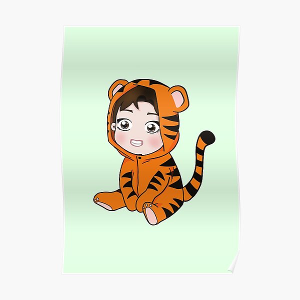 "Tiger Tae" Poster by Artworksbysil | Redbubble