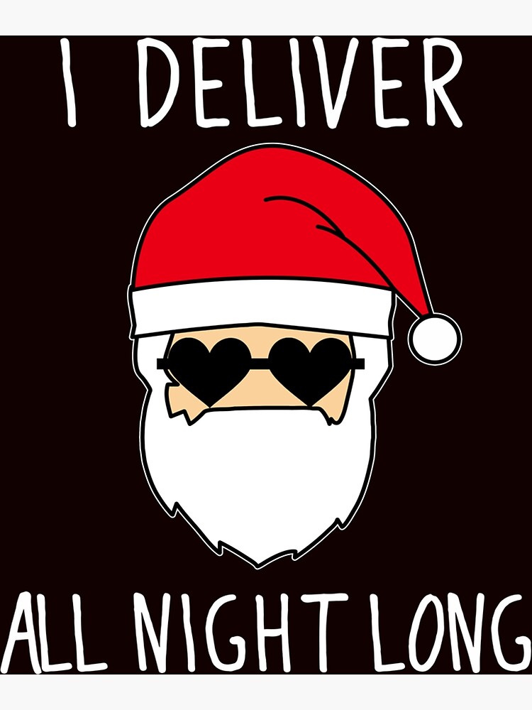 "Funny Christmas Naughty Santa Inappropriate Christmas" Poster for Sale ...