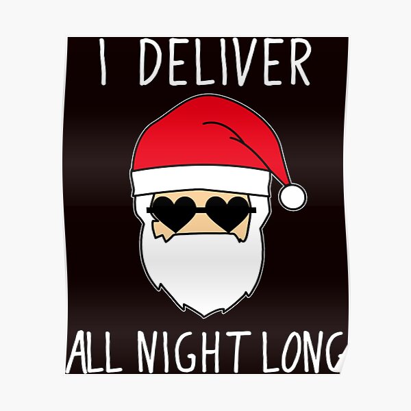 "Funny Christmas Naughty Santa Inappropriate Christmas" Poster for Sale ...