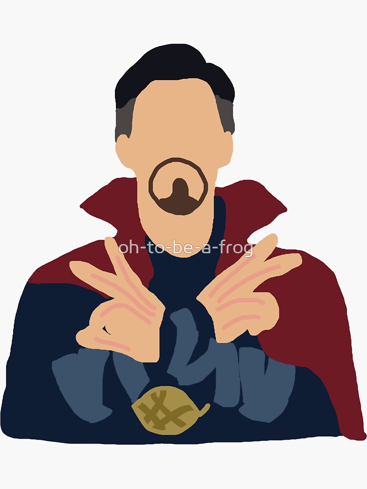 "Doctor Strange " Sticker for Sale by oh-to-be-a-frog | Redbubble