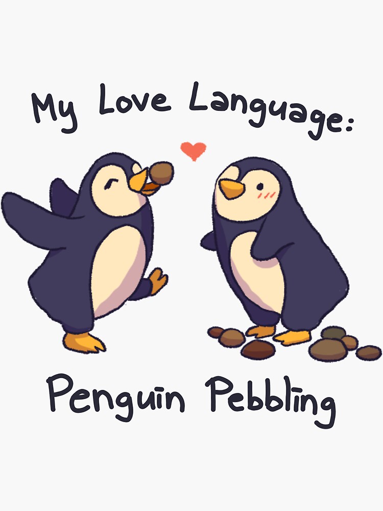 "Penguin Pebbling" Sticker for Sale by AnoukVitte | Redbubble