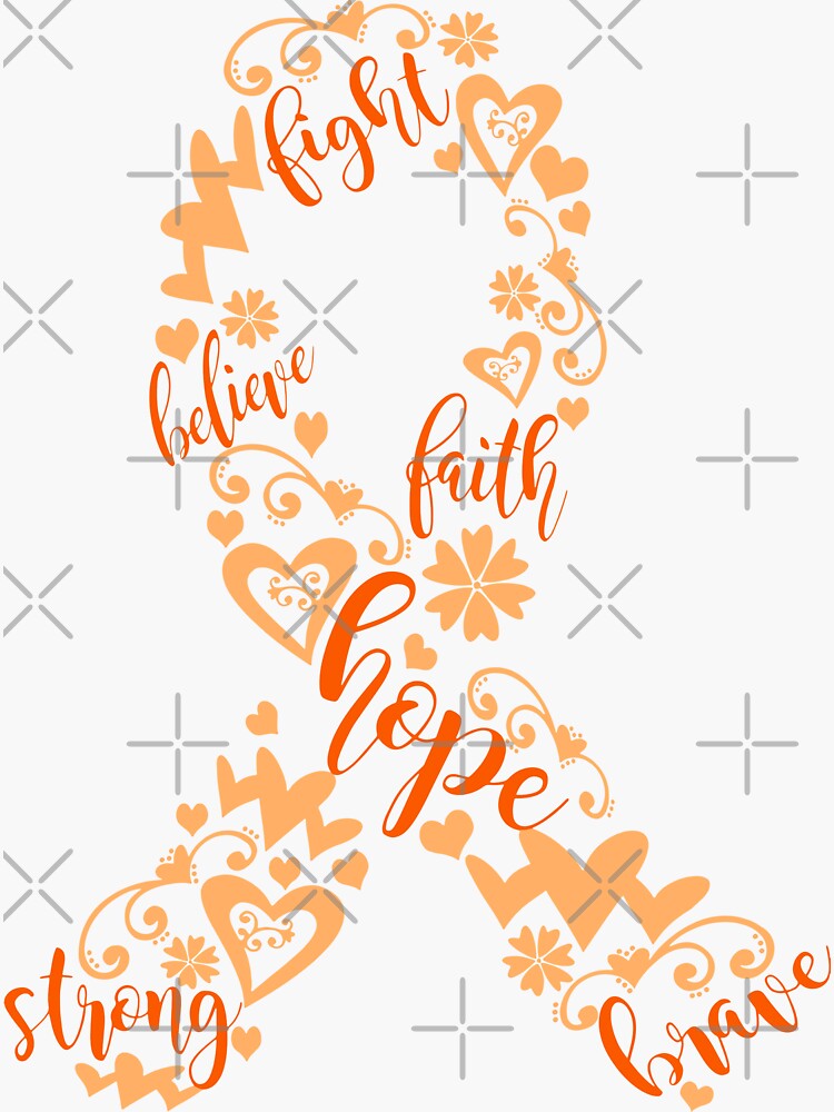 "MULTIPLE SCLEROSIS Awareness Wreath Sign" Sticker by tuyetnhung98 ...