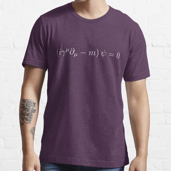 "Dirac Equation - White" T-shirt for Sale by sciencedude | Redbubble ...