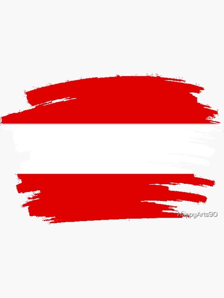 "Austrian Flag" Sticker by HappyArts90 | Redbubble