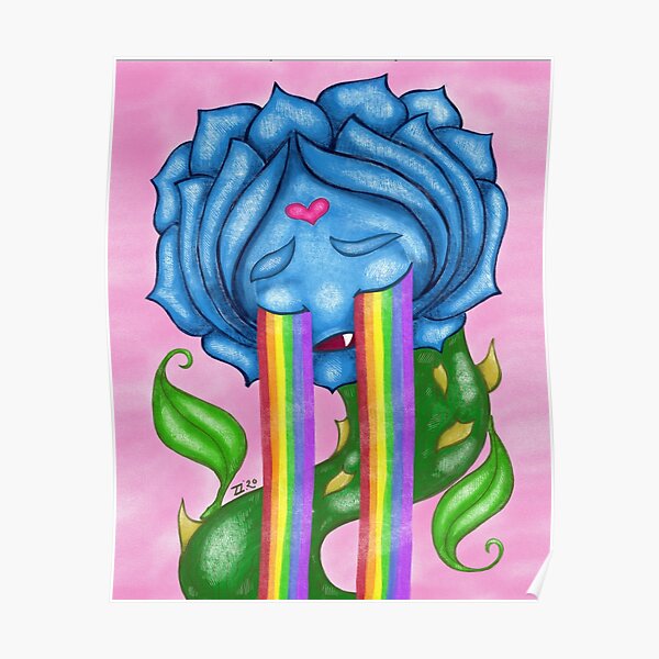 "Crying Pride Flower" Poster for Sale by Spookeriffic | Redbubble