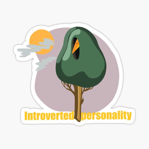 "Introverted " Sticker for Sale by CoolrificMinu | Redbubble