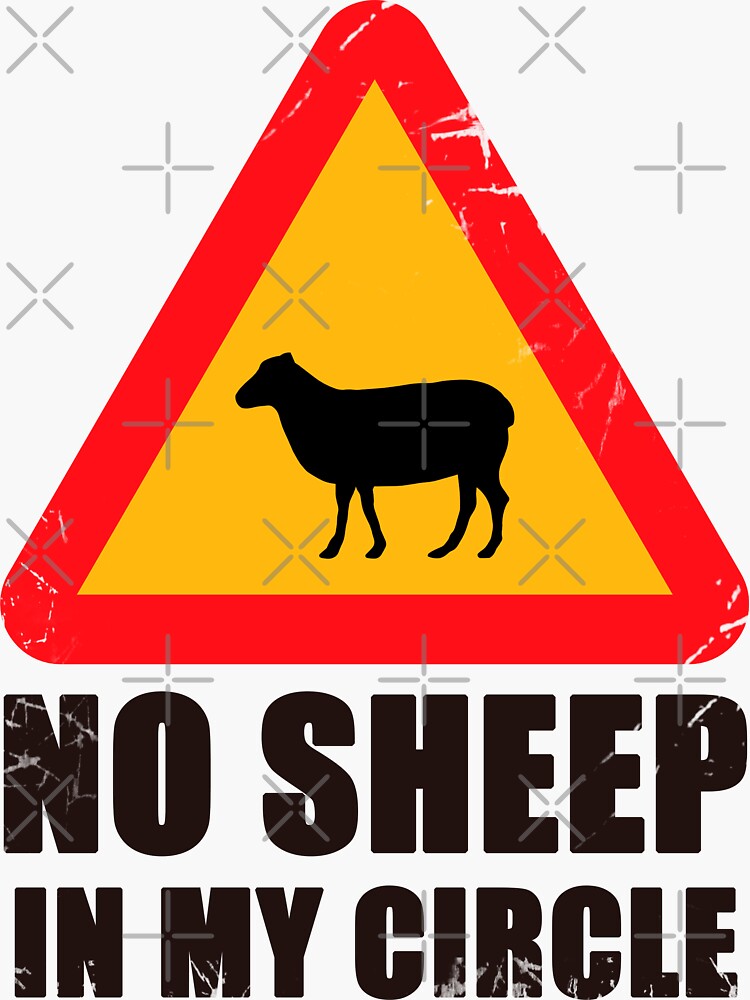 "No Sheep In My Circle" Sticker for Sale by Eros31011986 | Redbubble